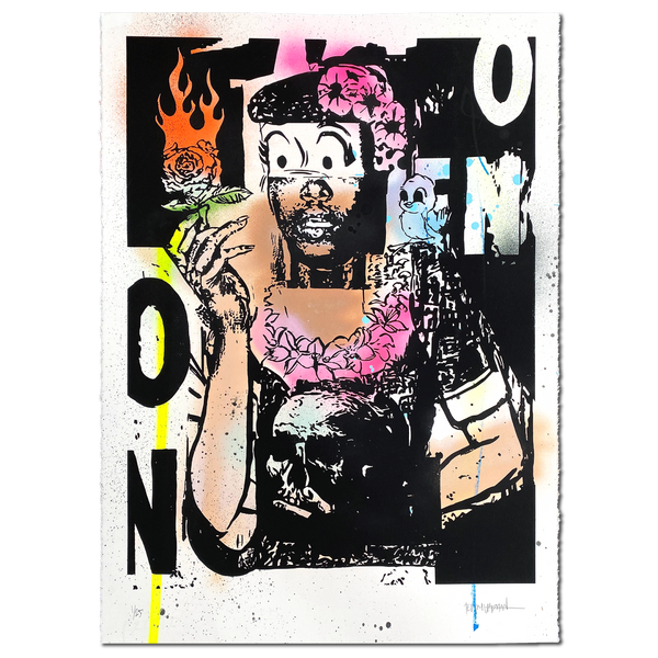 Terry Urban "When It’s No Longer a Coincidence" - Hand-Painted, Silk S ...