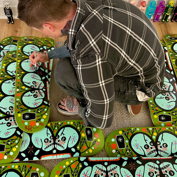 Mike Egan "Funeral Eyes" - Skate Deck, Hand-Embellished Edition of 20 ...