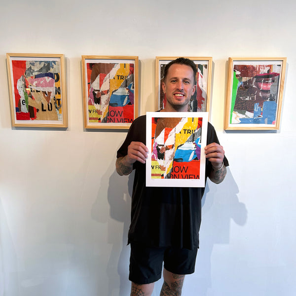 Derek Raymond "HAPPY TO BE HERE (Street Collage, NYC)" - Archival Prin ...