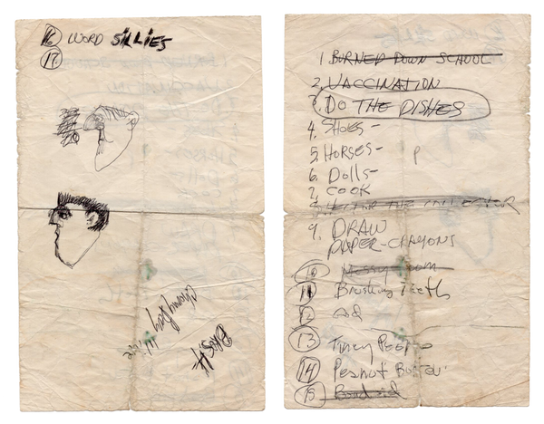 Shel Silverstein - Original Sketches and Hand-Written Notations - House ...