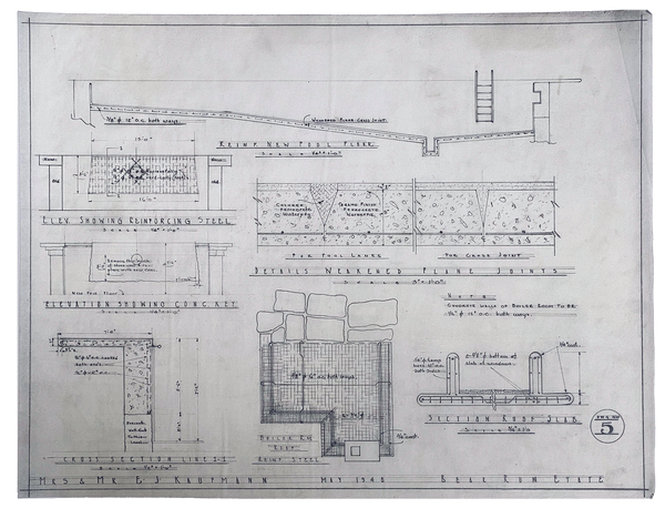 Frank Lloyd Wright - Original 'Fallingwater' Architectural Drawing ...