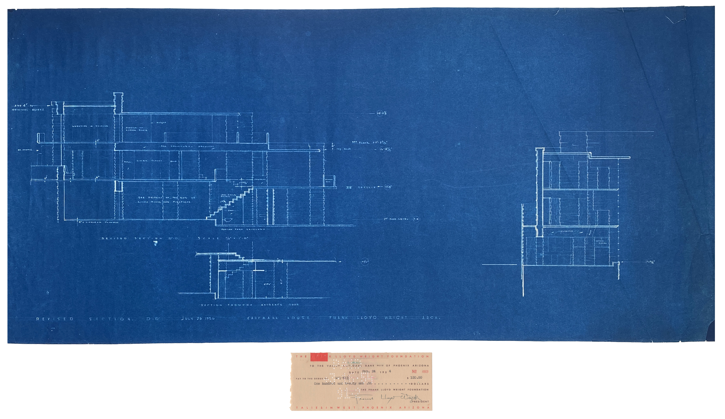 Signed Frank Lloyd Wright Blueprints Blueprint: How Frank Lloyd Wright