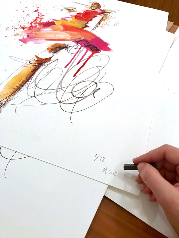Ash Almonte "Feel the Thunder" - Hand-Embellished Unique Print, #1/12 ...