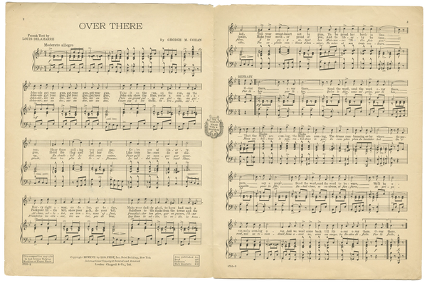 Norman Rockwell - Signed "Over There" Music Sheet - 1918 - House of Roulx