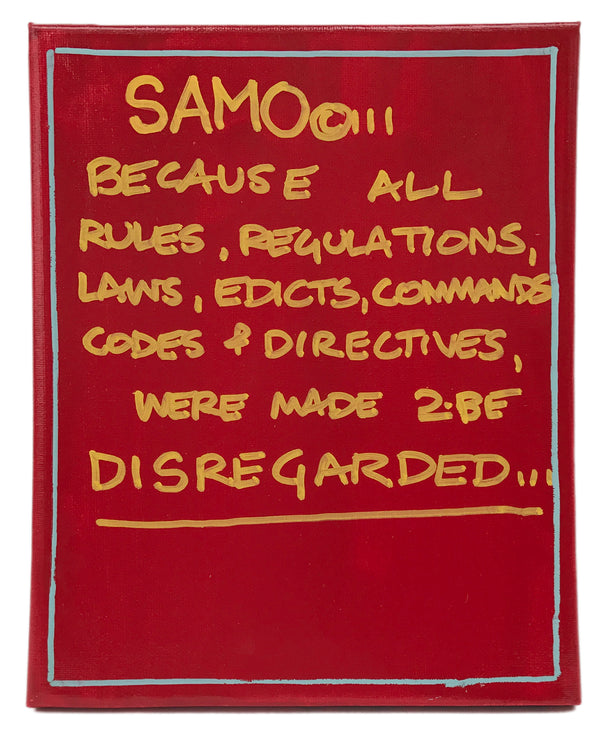 Al Diaz "SAMO©…" - Original Painting on Stretched Canvas - 8 x 10 ...