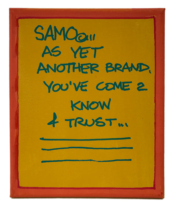 Al Diaz "SAMO©…" - Original Painting on Stretched Canvas - 8 x 10 ...