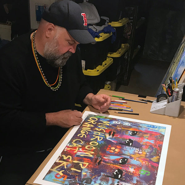 Joey Mars "Mushroom PI Orange Cat Sky" - Archival Print, Limited Editi ...